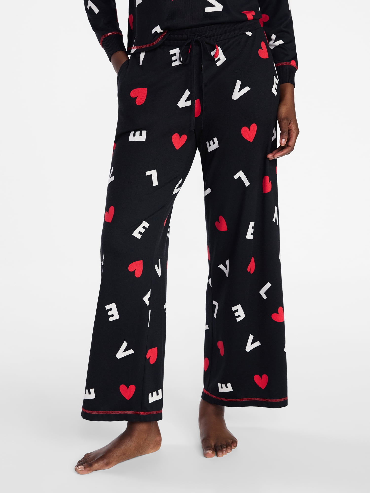 Joyspun Women's Cozy Lounge Collection Hacci Knit Sleep Pants, 29 ...