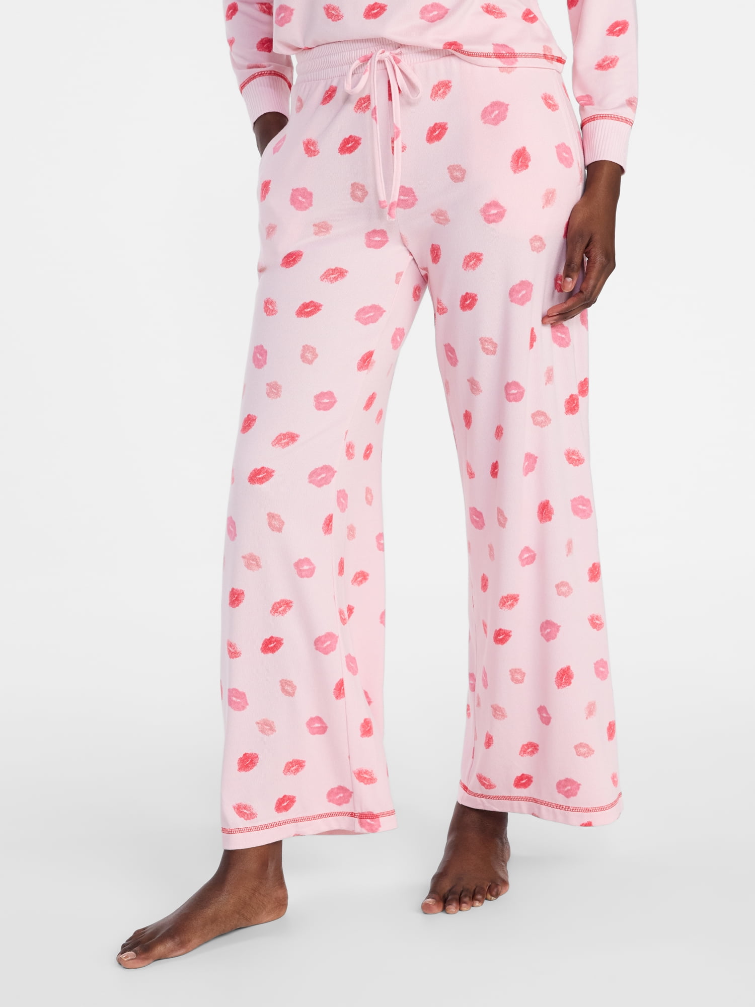 Joyspun Women's Cozy Lounge Collection Hacci Knit Sleep Pants, 29 ...