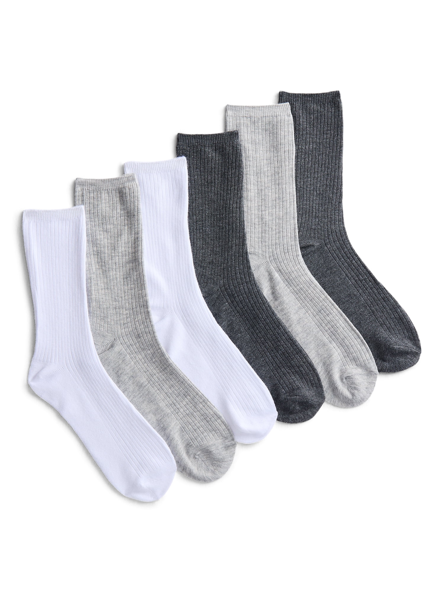 Joyspun Women’s Crew Dress Socks, 6-Pack, Shoe Sizes 4-10 - Walmart.com