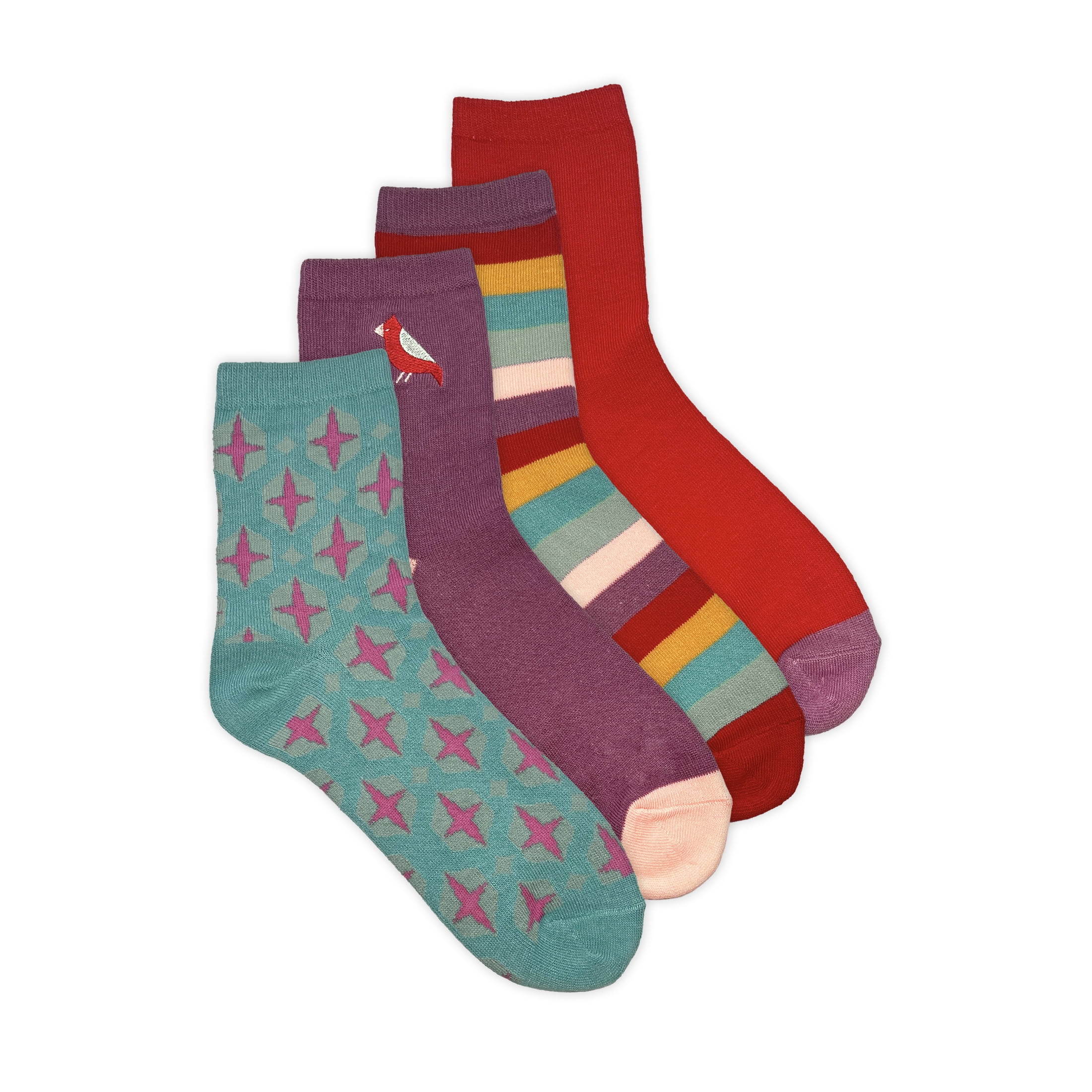 Joyspun Women's Crew Socks Gift Box, 4-Pack, Shoe Sizes 4-10 - Walmart.com