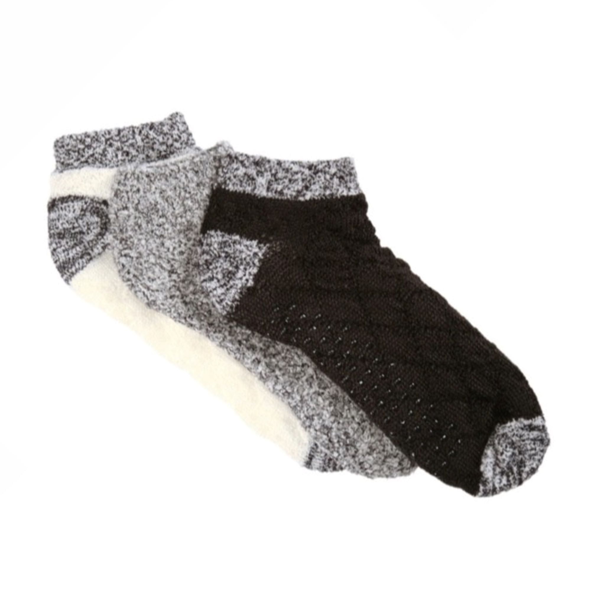 Joyspun Women’s Double Layer Lounge Socks, 3-Pack, Fits Shoe Sizes 4-10 ...