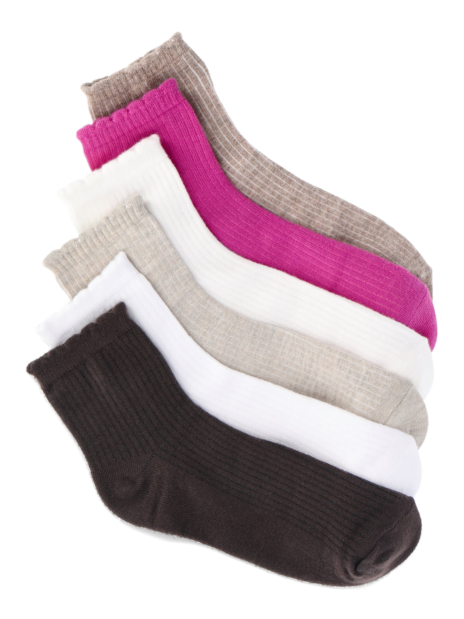 Joyspun Women’s Essentials Ankle Dress Socks 6-Pack Fits Shoe Sizes 4 ...
