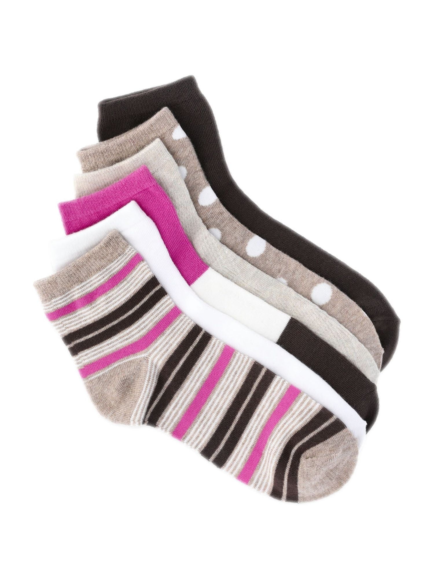 Joyspun Women’s Essentials Ankle Dress Socks 6-Pack Fits Shoe Sizes 4 ...