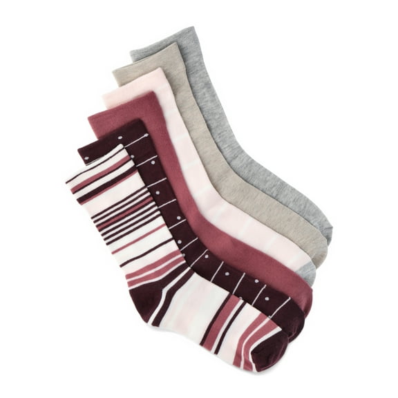 Joyspun Women’s Crew Elevated Dress Socks, 3-Pack, Shoe Sizes 4-10 ...