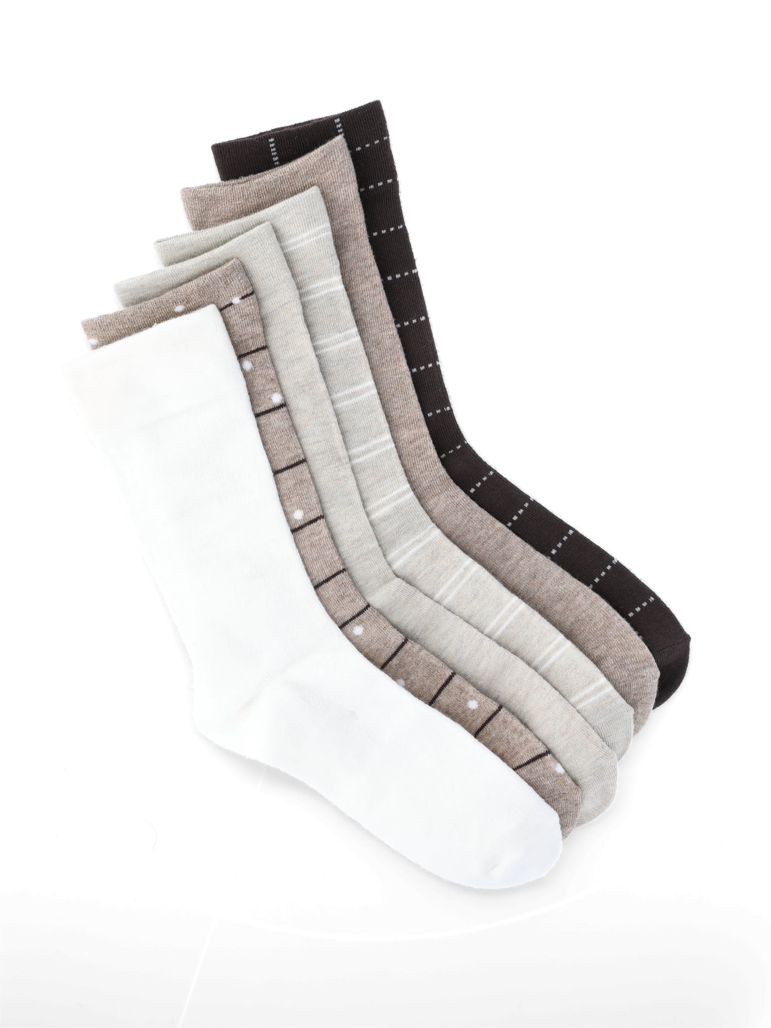 Joyspun Women's Crew Dress Socks 6-Pack Fits Shoe Sizes 4 to 10 Office ...