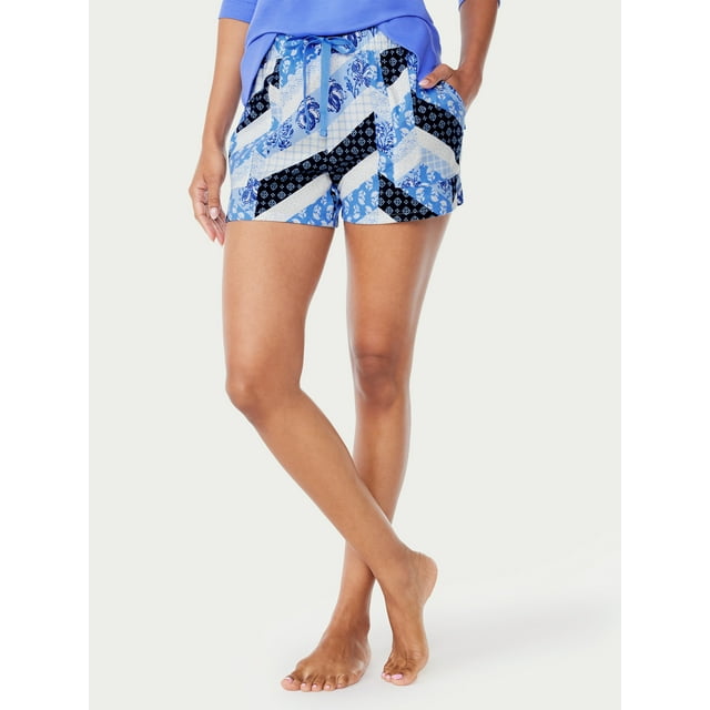 Joyspun Women's Flannel Sleep Shorts, Sizes XS to 3X - Walmart.com