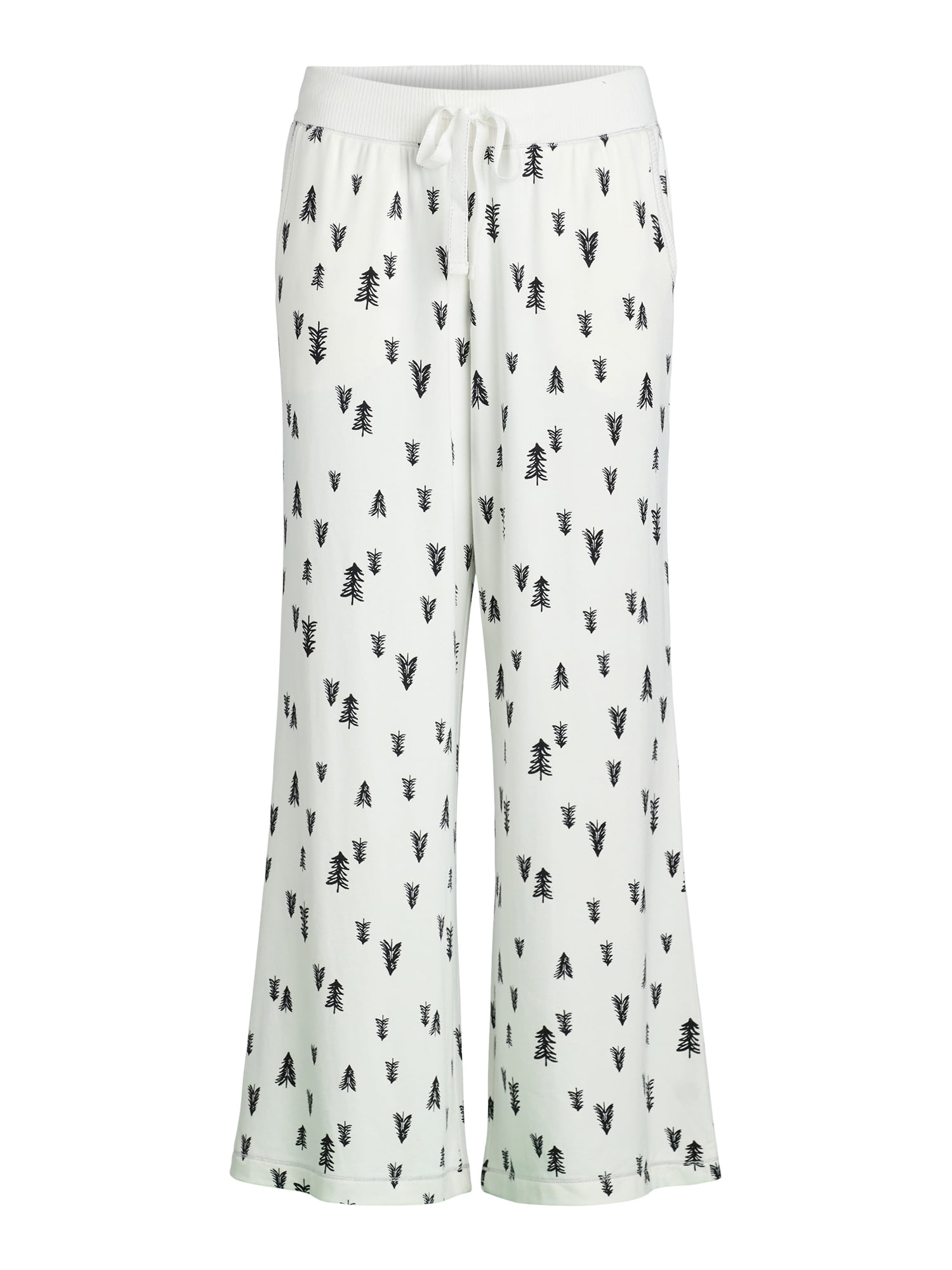 Joyspun Womens Hacci Knit Tree Print Sleep Pants 30 5” Inseam Sizes