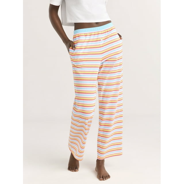 Joyspun Women's Jersey Pull-On Sleep Pants, 29'' Inseam, Sizes XS-3X ...