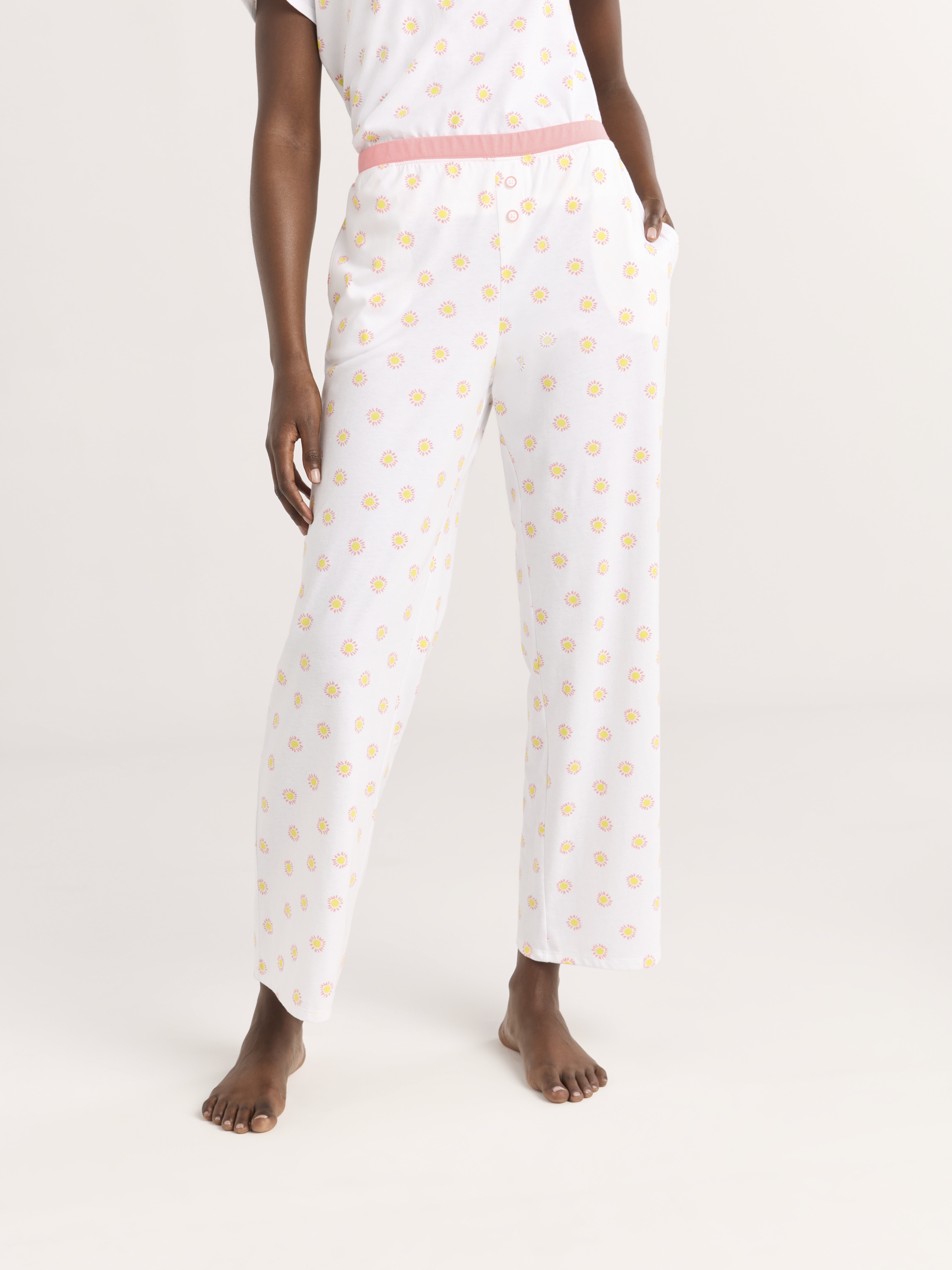 Joyspun Women's Jersey Pull-On Sleep Pants, 29'' Inseam, Sizes XS-3X ...