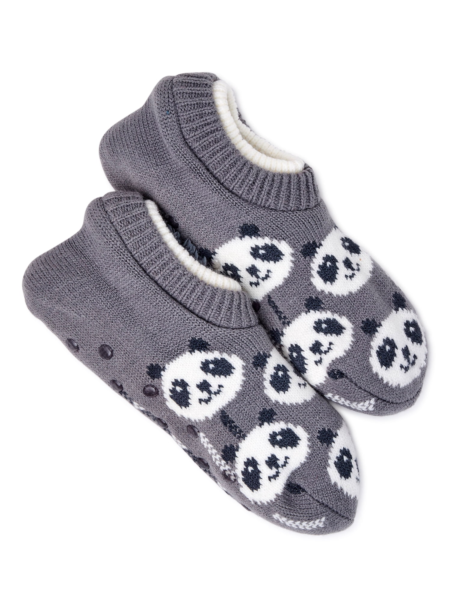 Joyspun Women's Knit Double Cuff Slipper Socks, 1-Pack, Size 4-10 ...