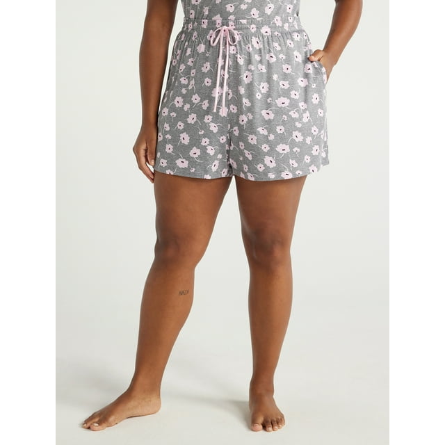 Joyspun Women's Knit Pull On Sleep Shorts, Sizes S to 3X - Walmart.com