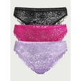 Joyspun Women’s Lace Cheeky Panties, 3-Pack, Sizes XS to 3X - Walmart.com