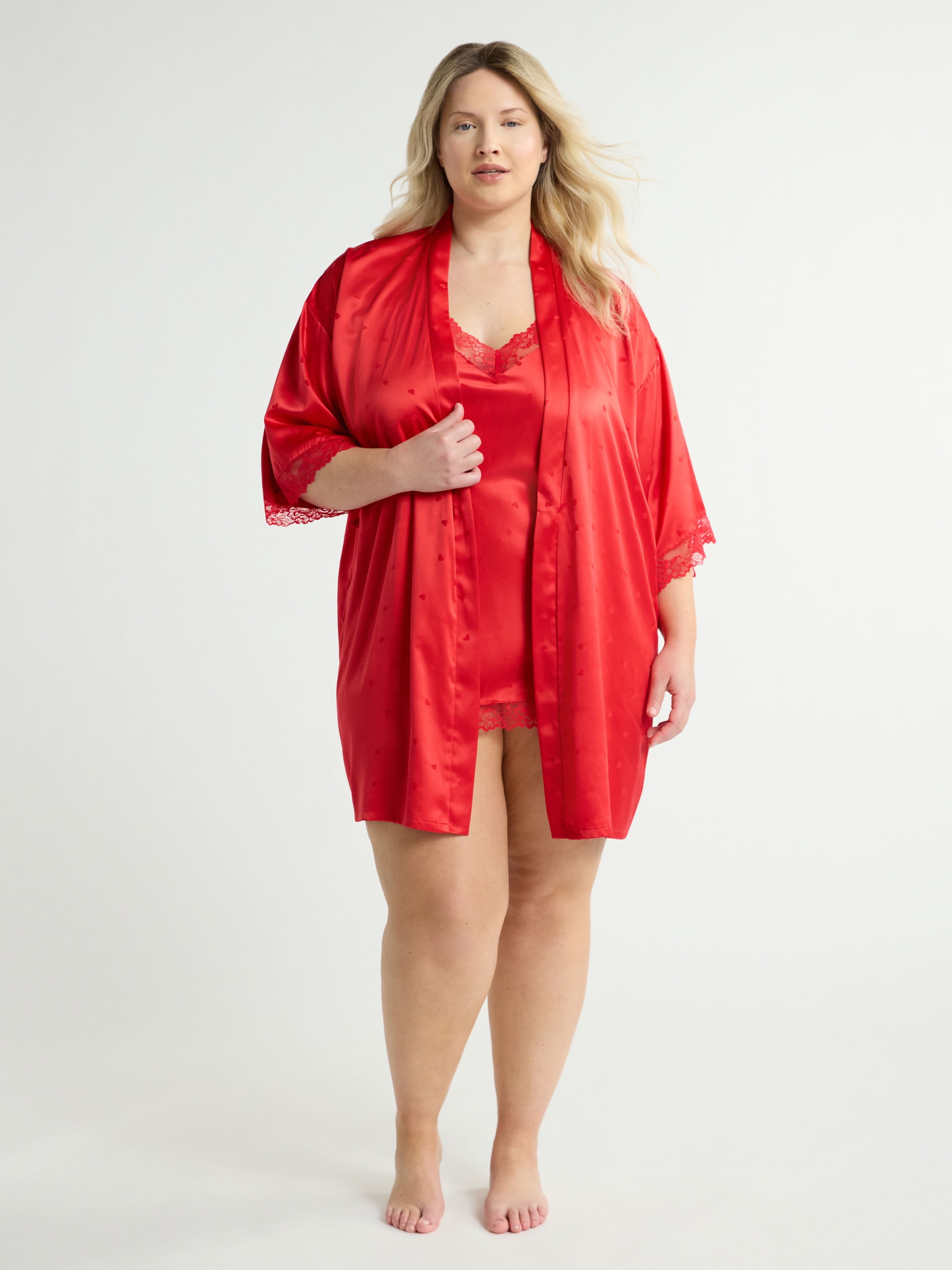 Joyspun Women’s Lace Trim Satin Robe, Sizes S to 3X - Walmart.com