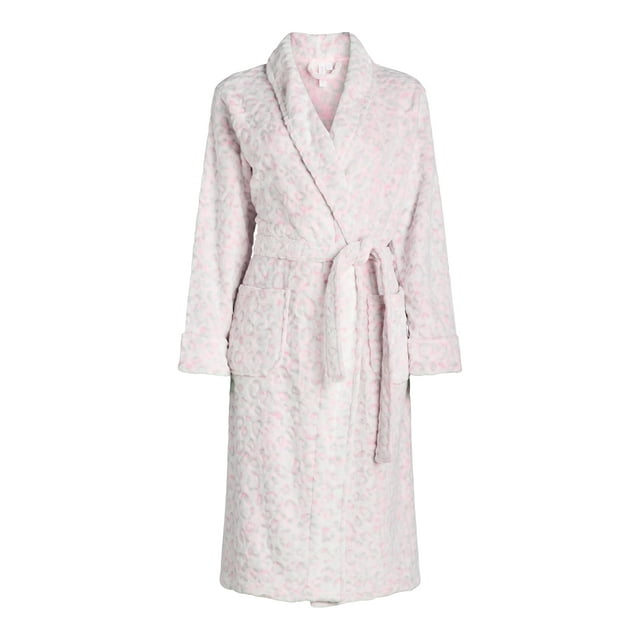 Joyspun Women's Leopard Robe - Walmart.com