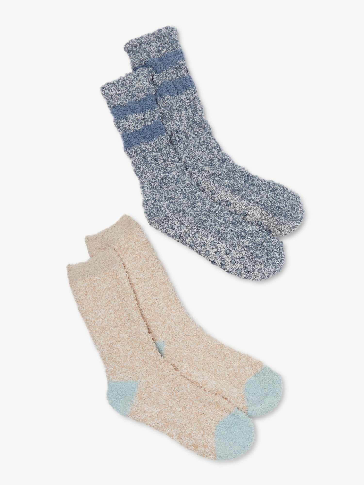 Joyspun Women's Lounge Crew Socks, 2-Pack, Size 4-10 - Walmart.com