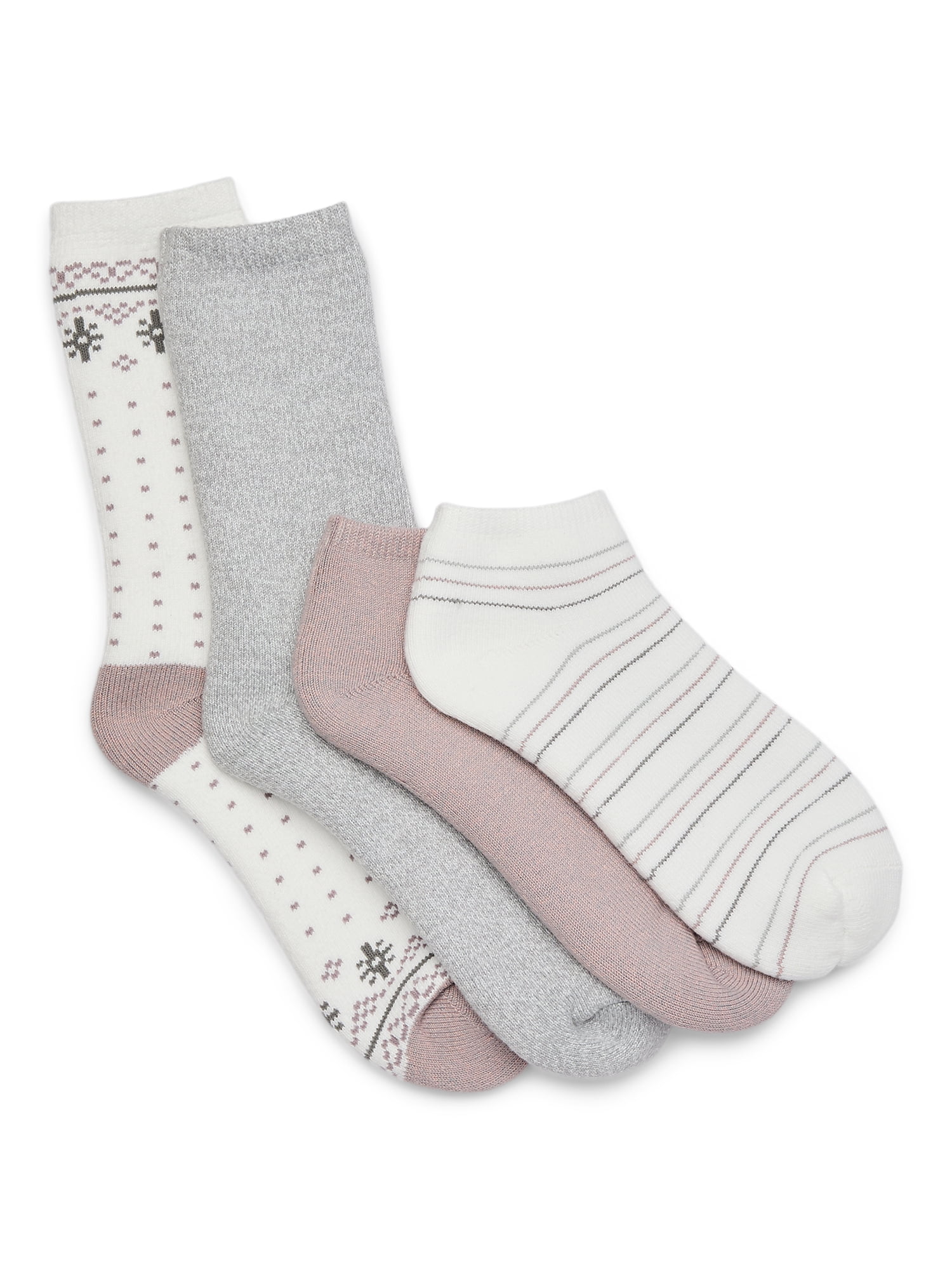 Joyspun Women’s Lounge Full Terry Socks, 4-Pack, Sizes 4-10 - Walmart.com