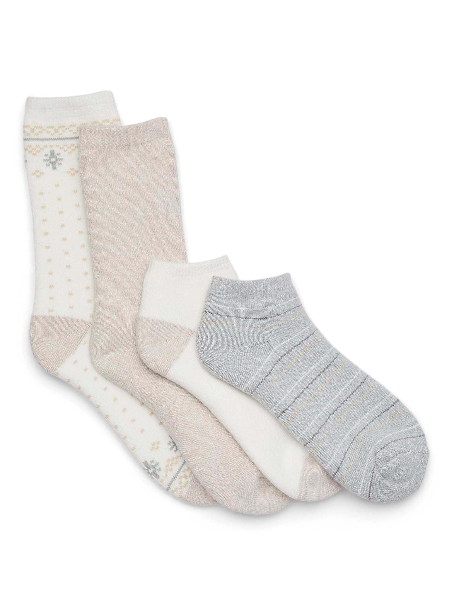 Joyspun Women’s Lounge Full Terry Socks, 4-Pack, Sizes 4-10 - Walmart.com