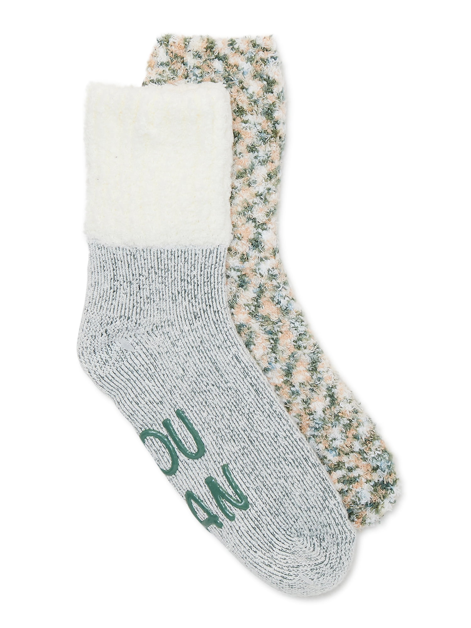 Joyspun Women's Lounge Socks, 2-Pack, Size 4-10 - Walmart.com