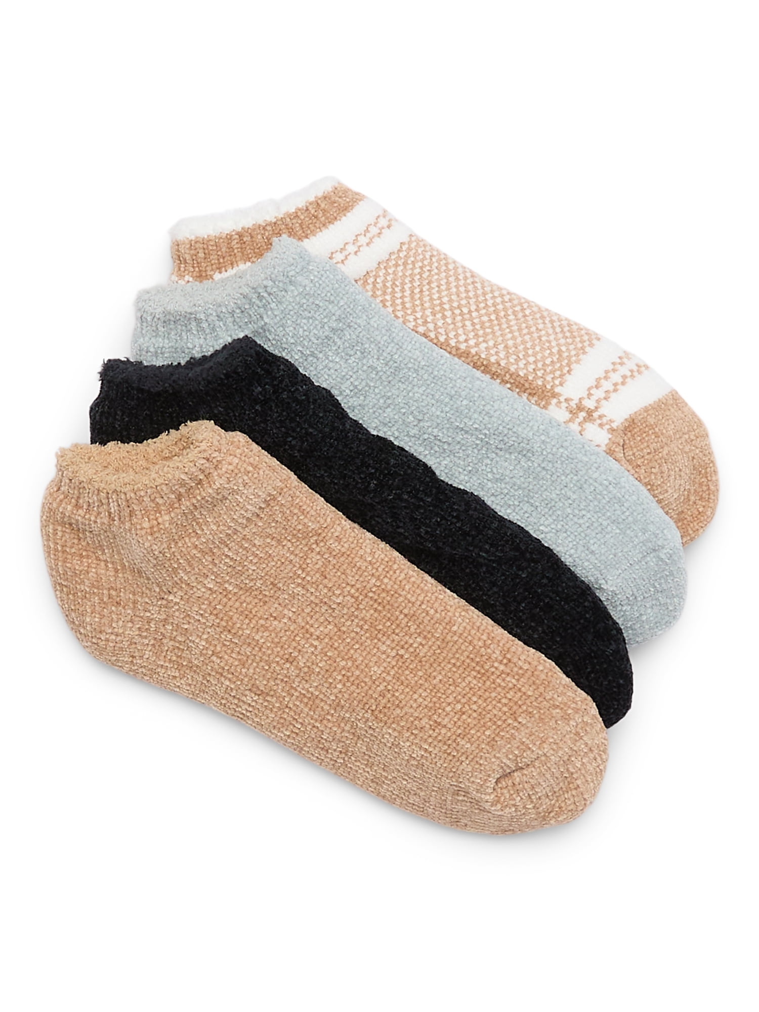 Joyspun Chenille Low Cut Socks - women's 4-Pack - Walmart.com