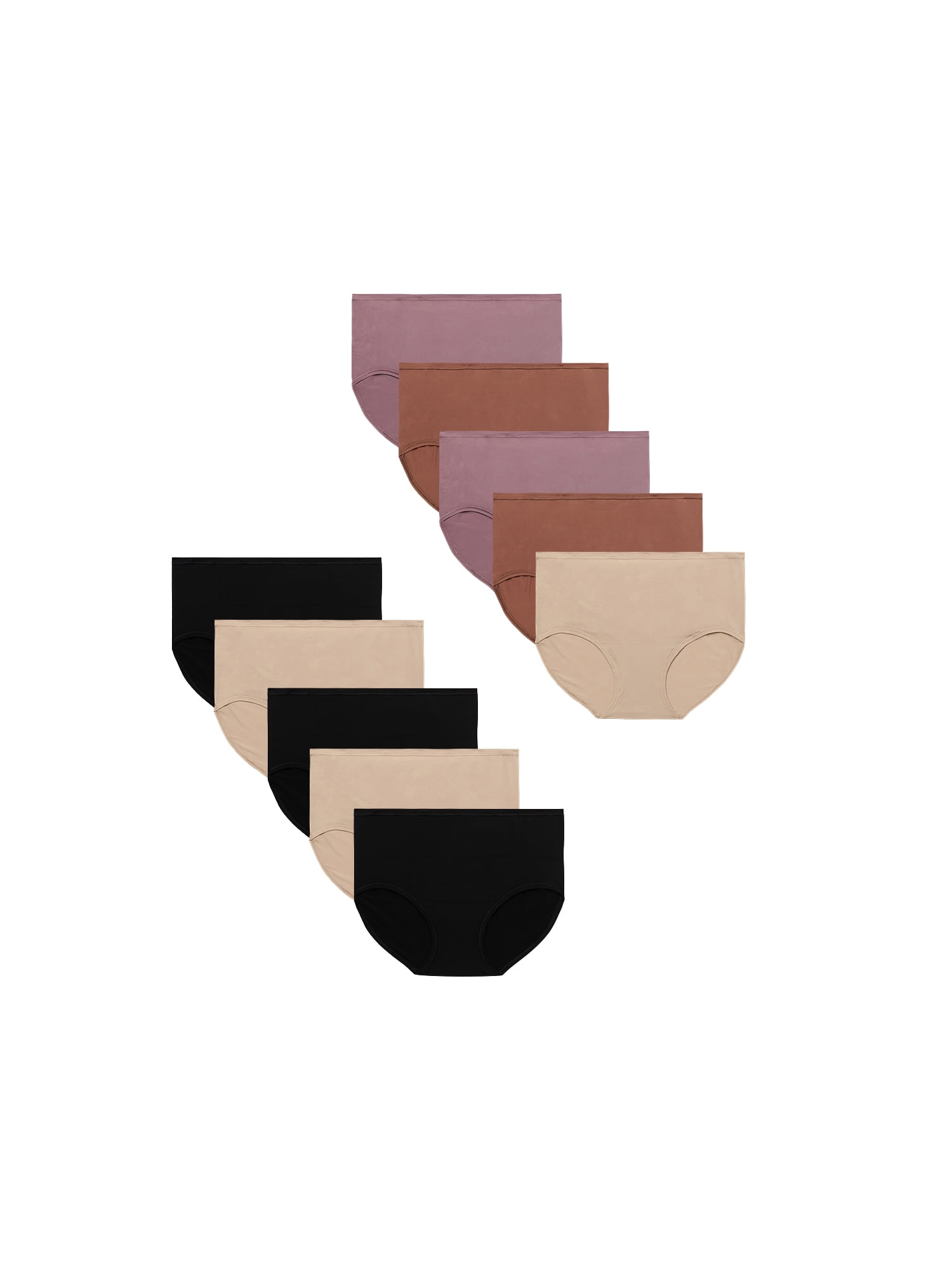 Joyspun Women's Microfiber Brief, 10 Pack, Sizes XS-5XL - Walmart.com