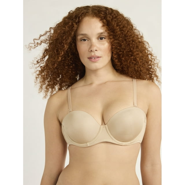 Joyspun Women's Multiway Strapless Balconette Bra, Sizes 34B to 42DD - Walmart.com