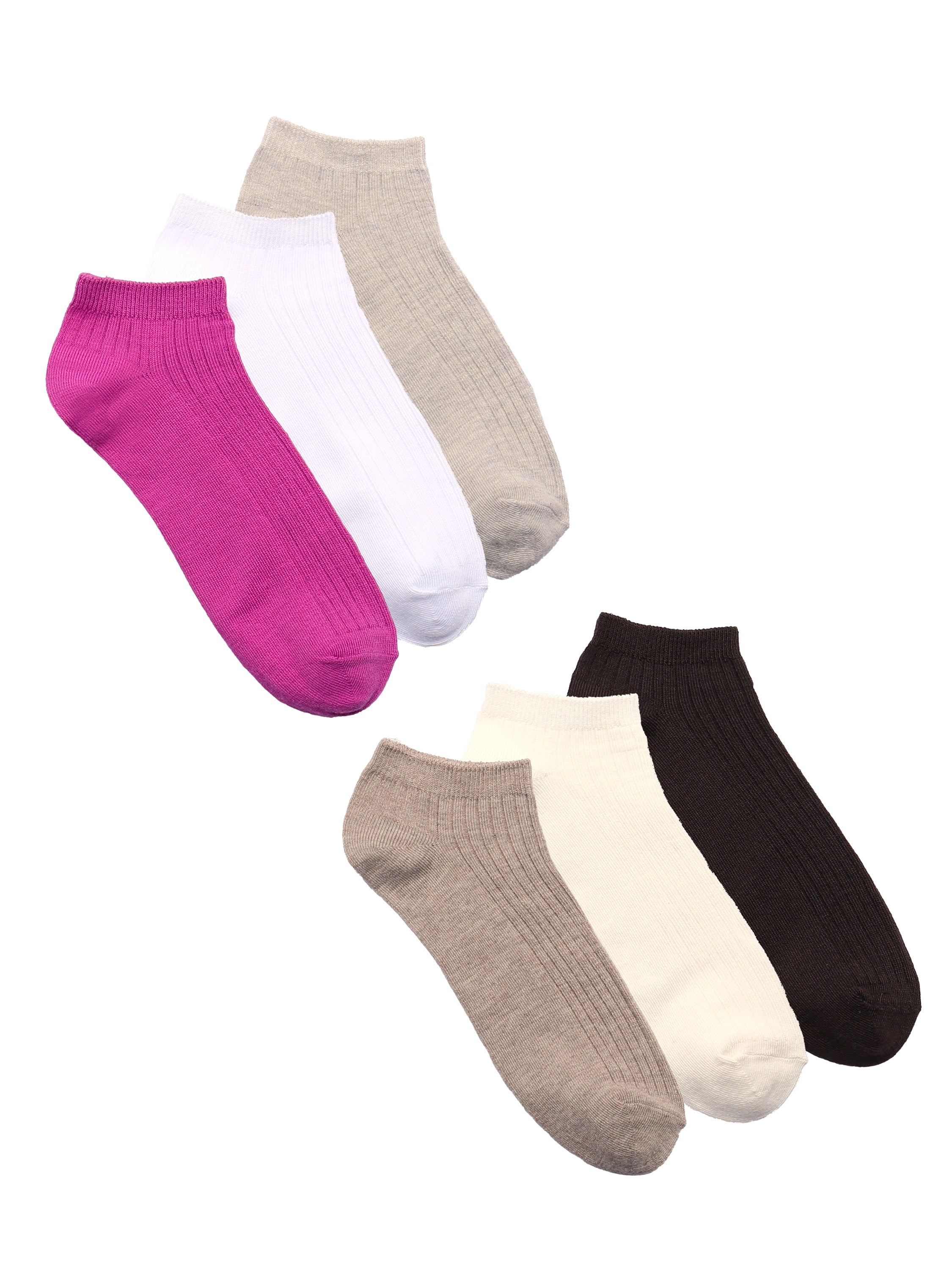 Joyspun Women's 6-Pack Dress Socks, Comfortable Fit for Shoe Sizes 4 to ...