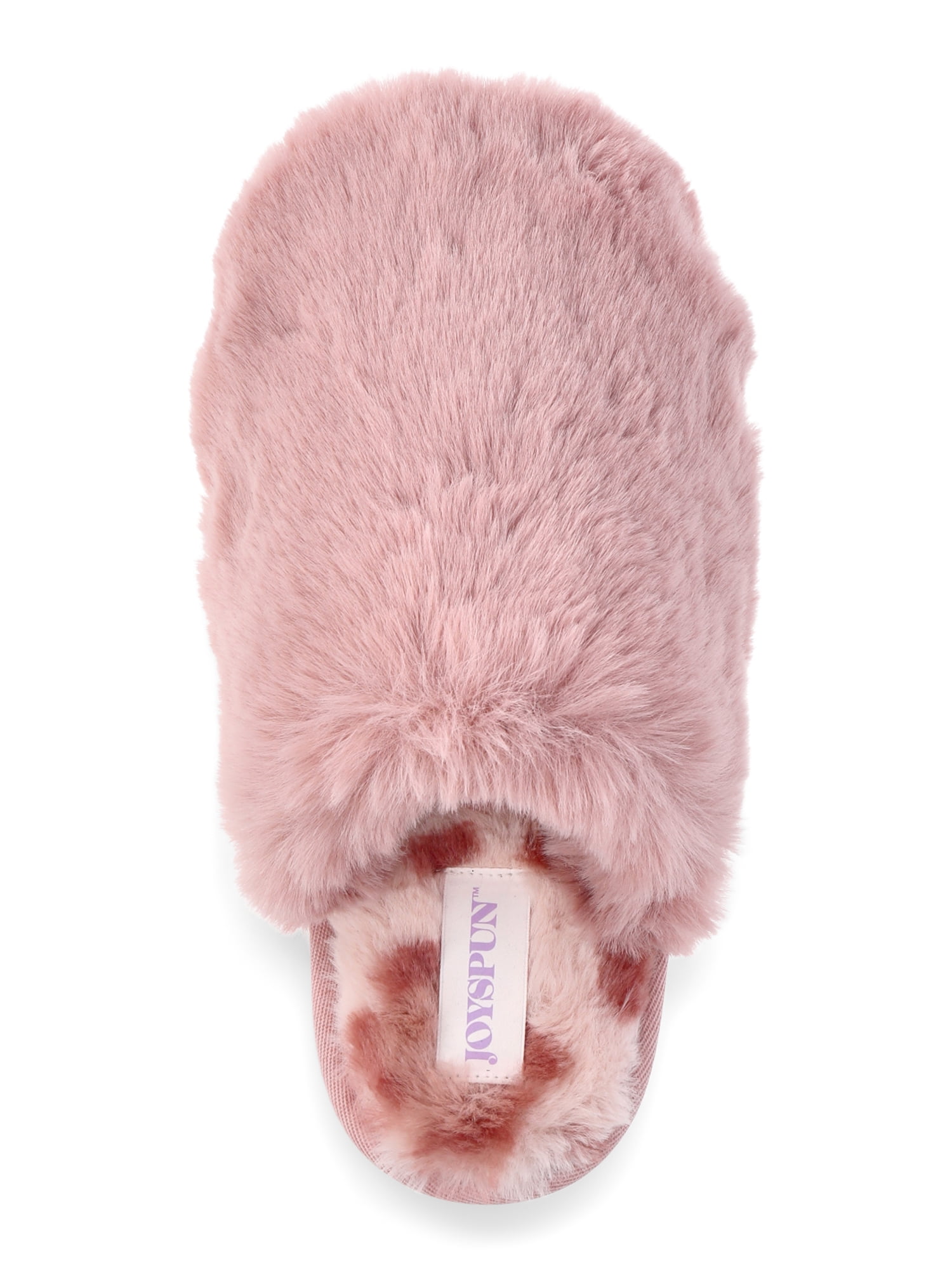 Joyspun Plush Scuff Slipper - Cozy Fleece Indoor Slippers - Walmart.com