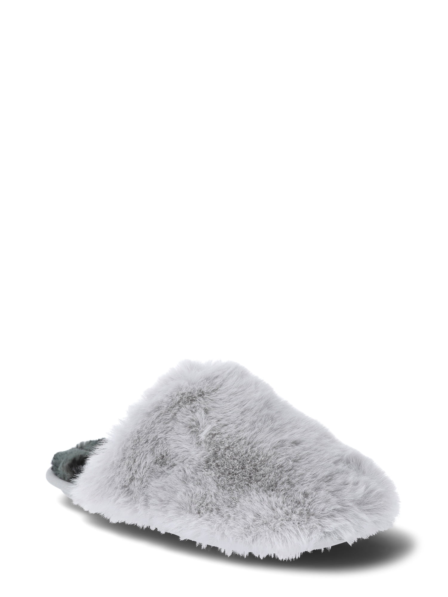 Joyspun Women's Fluffy Indoor Scuff Slippers - Soft, Comfortable, Plush ...