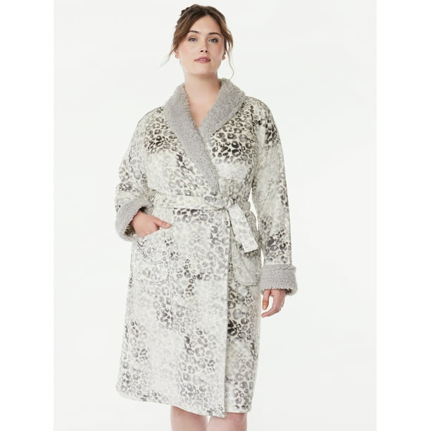 Joyspun Women's Plush Sleep Robe, Size S to 3X - Walmart.com