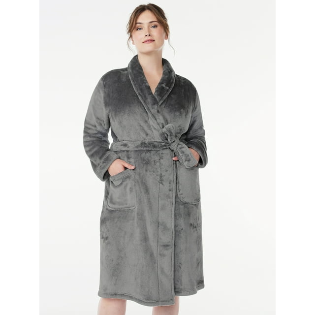 Joyspun Women's Plush Sleep Robe, Size S to 3X - Walmart.com