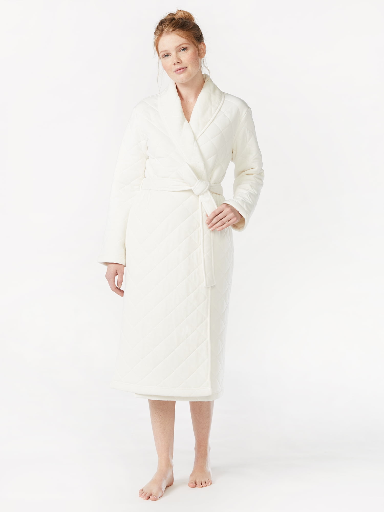 Joyspun Women's Quilted Robe, Sizes up to 3X - Walmart.com