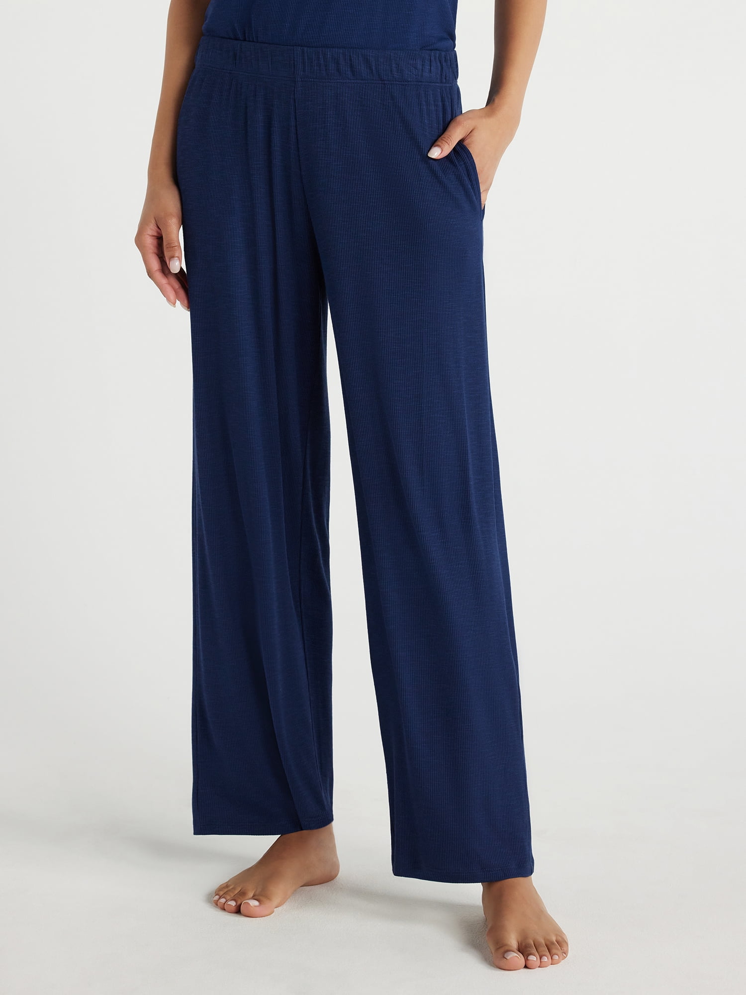 Joyspun women's Ribbed Knit Sleep Pants - Sizes S-3X - Walmart.com