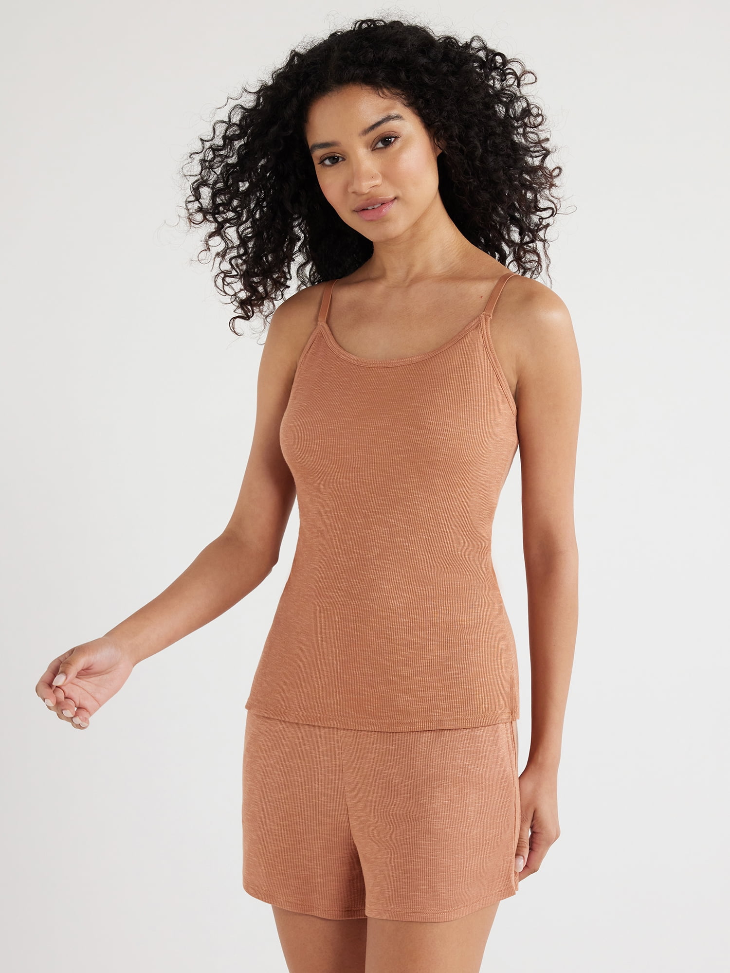 Joyspun Women's Ribbed Knit Sleep Camisole, Sizes S to 3X - Walmart.com