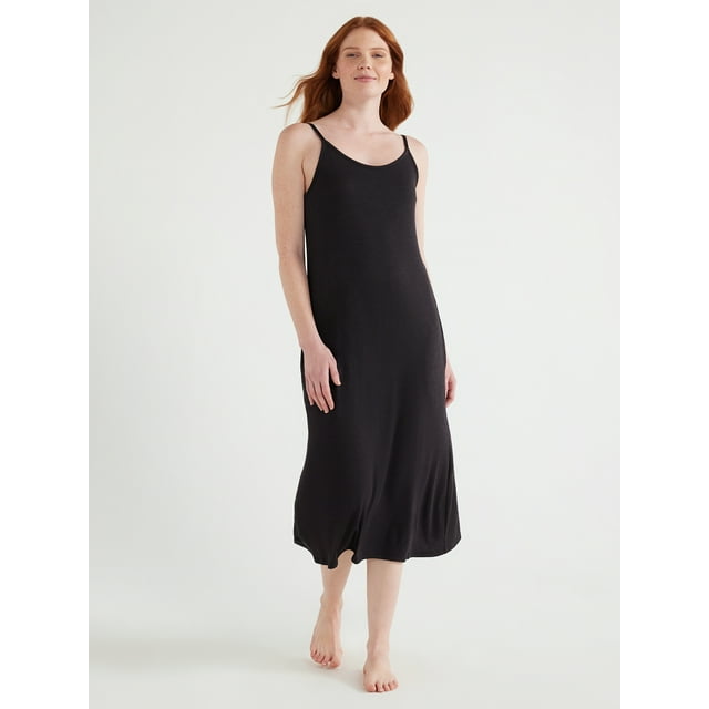 Joyspun Women's Ribbed Knit Sleep Chemise, Sizes XS to 3X - Walmart.com