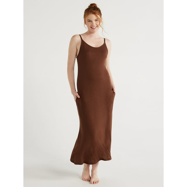 Joyspun Women's Ribbed Knit Sleep Chemise, Sizes XS to 3X - Walmart.com