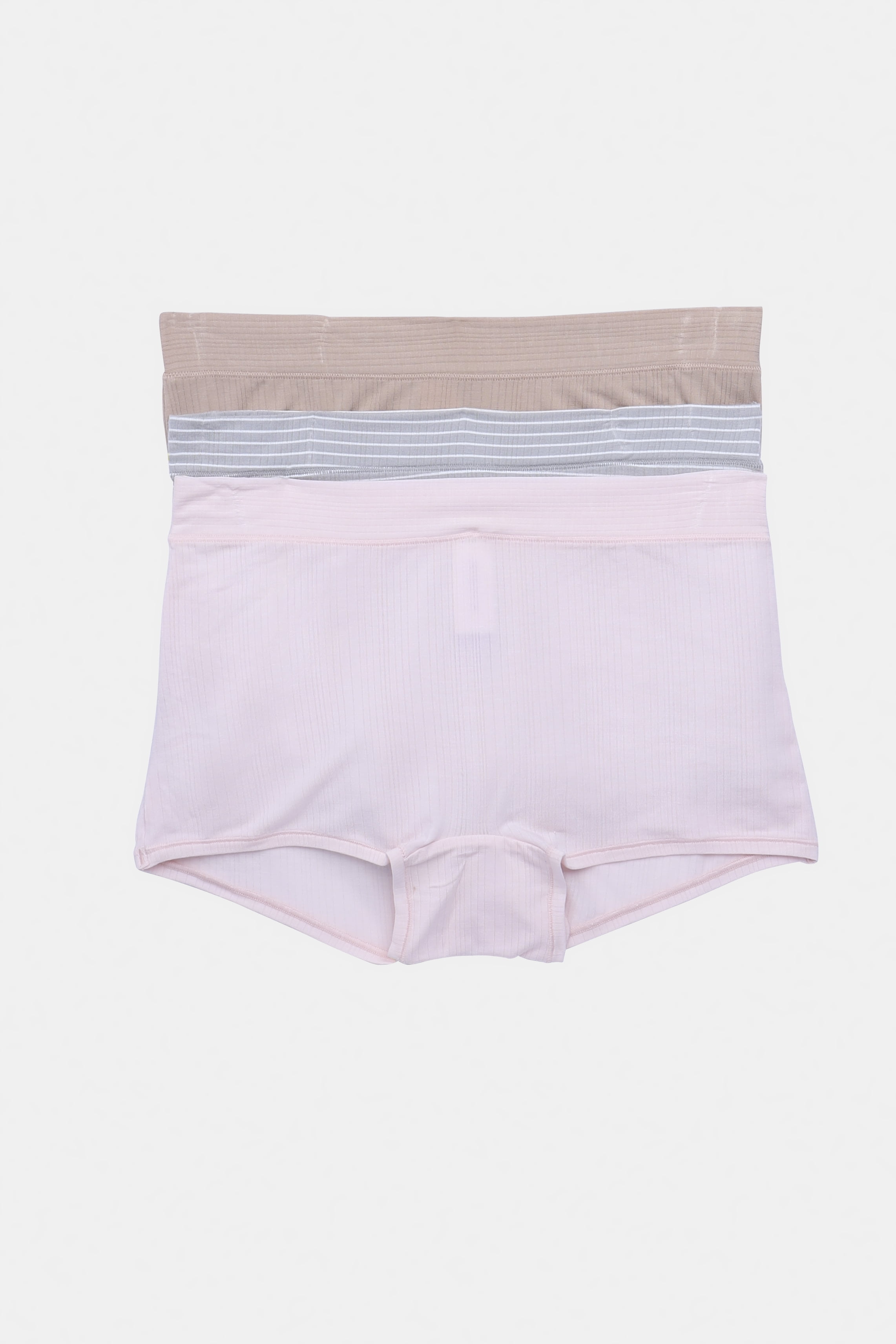 Joyspun Women's Ribbed Modal Boyshort Panties, 3-Pack, Sizes XS to 3XL ...