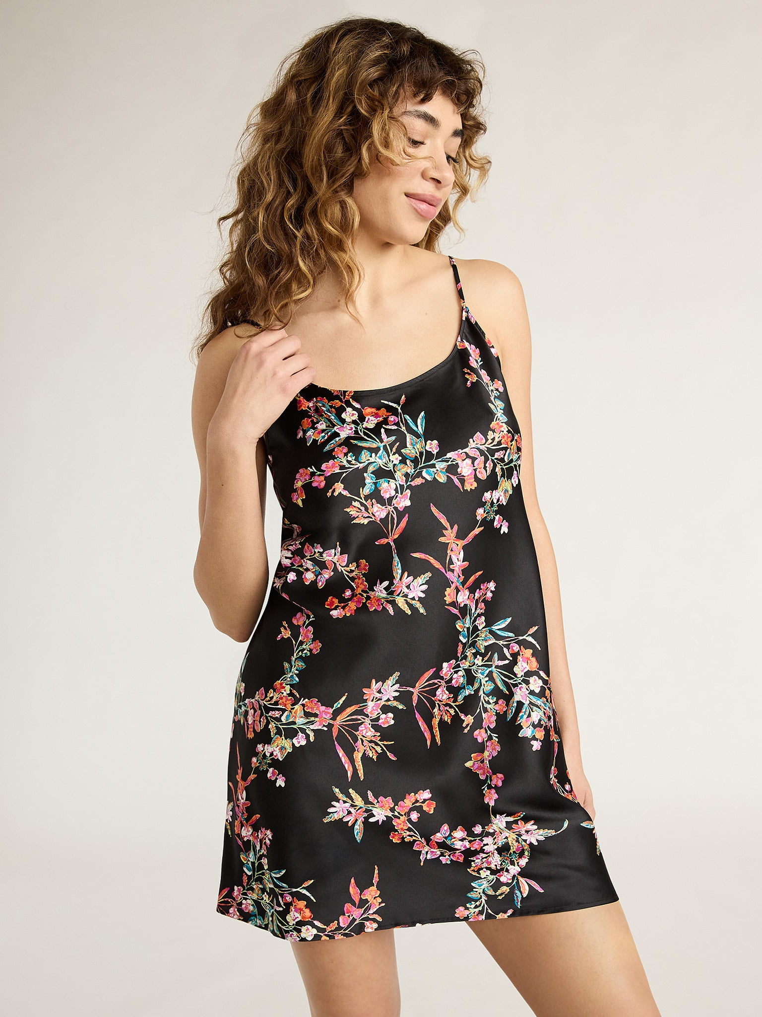 Joyspun Women's Satin Sleep Chemise, Sizes S to 3X - Walmart.com