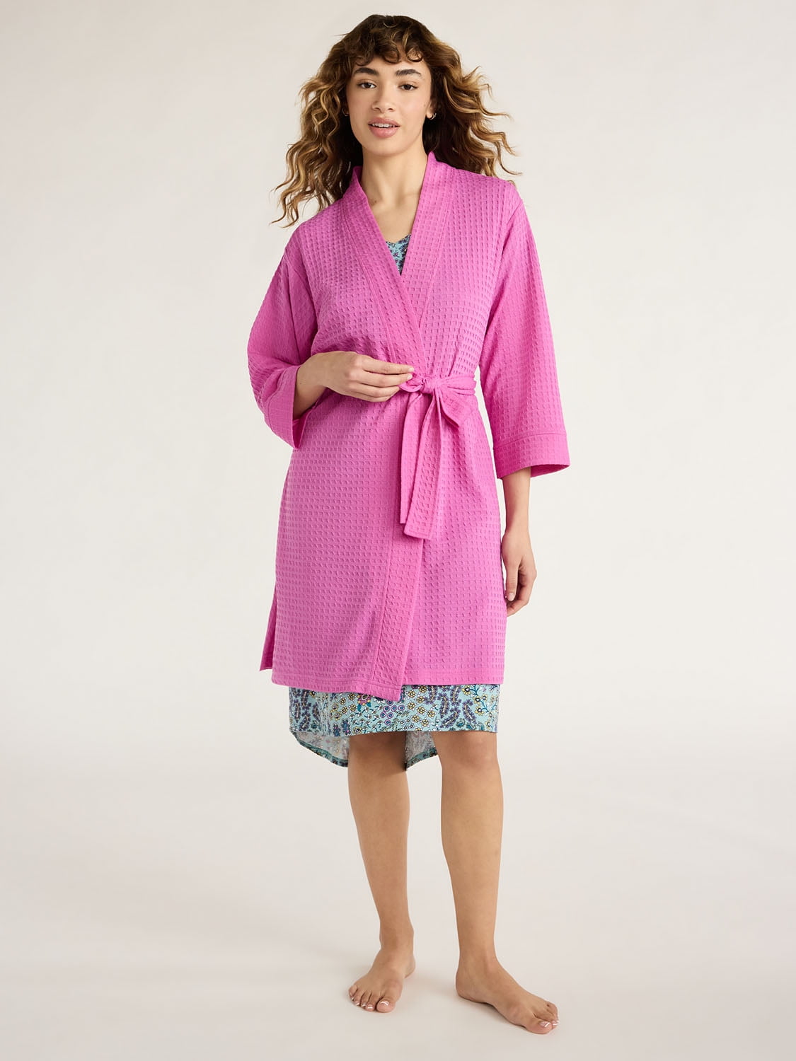 Joyspun Women's Shawl Collar Knit Robe, Size S to 3X - Walmart.com