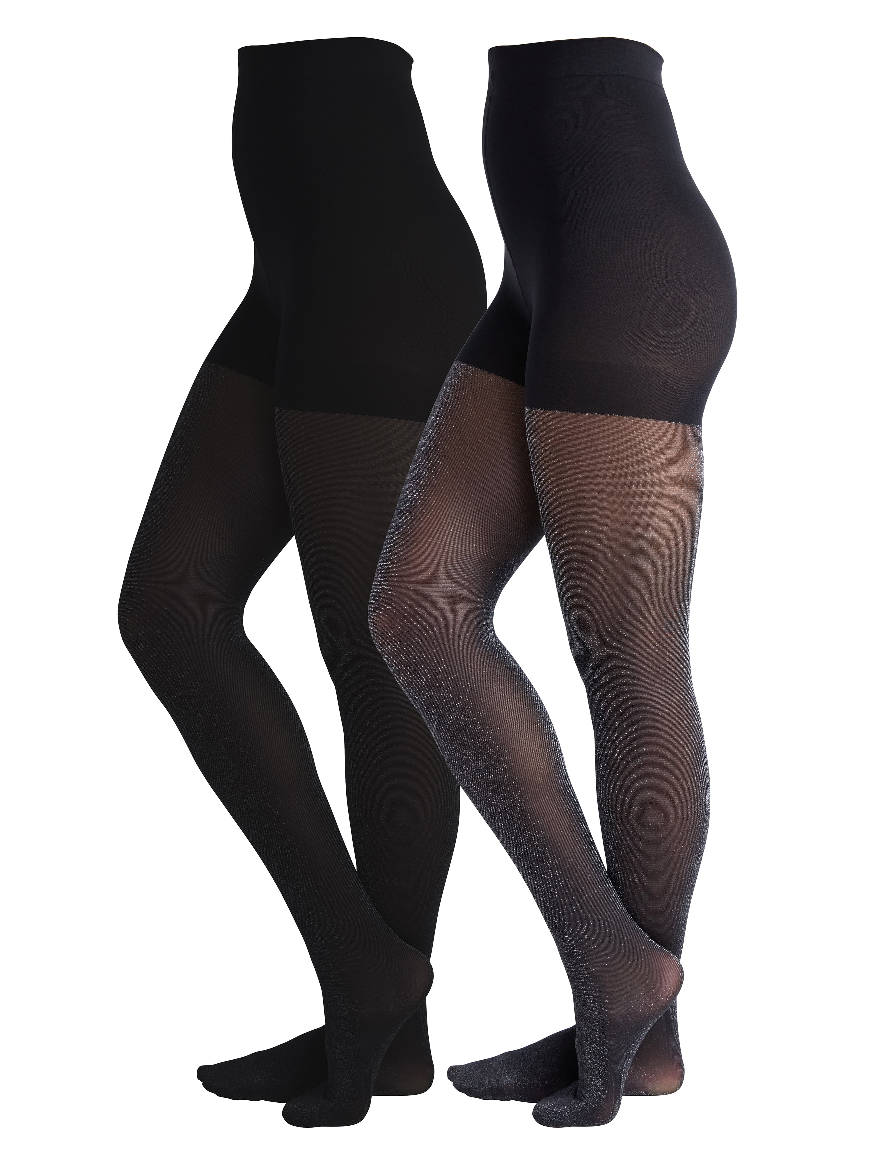 Joyspun Women's Shimmer Tights, 2-Pack, Sizes S-3XL - Walmart.com