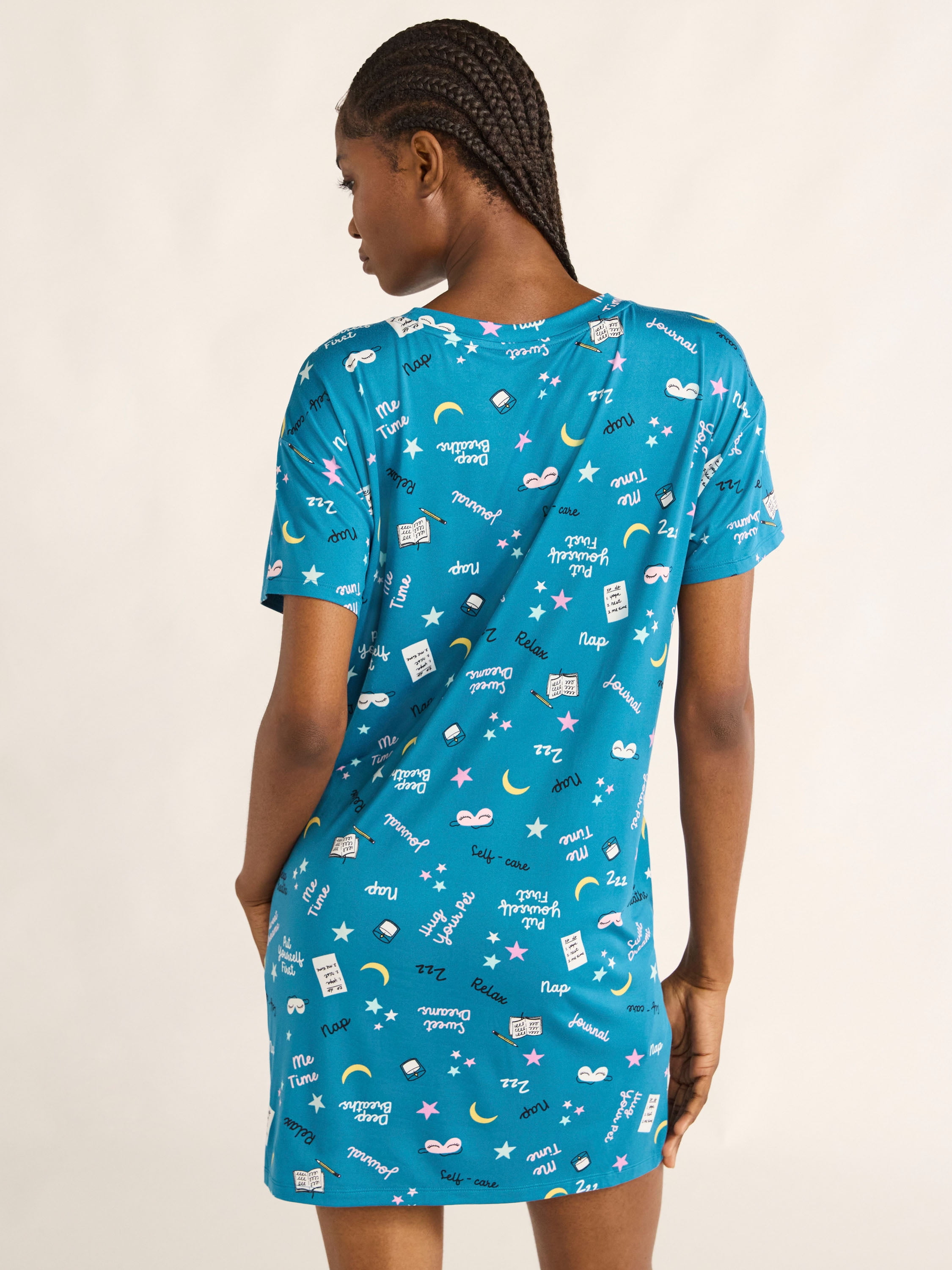 Joyspun Women’s Short Sleeve Sleep Shirt, Sizes S/M to 2X/3X - Walmart.com