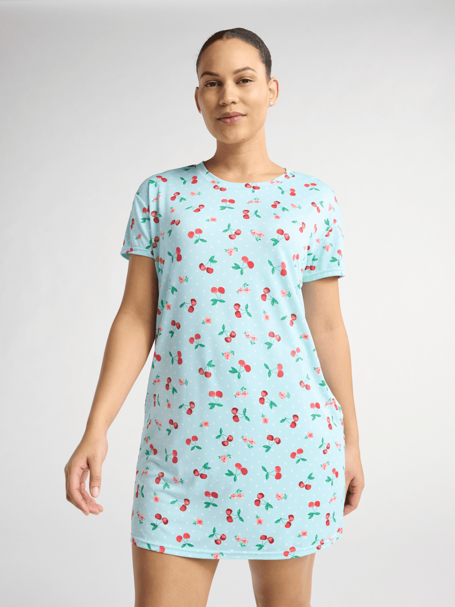 Joyspun Women's Dreamy Soft Collection Sleepshirt with Short Sleeves ...