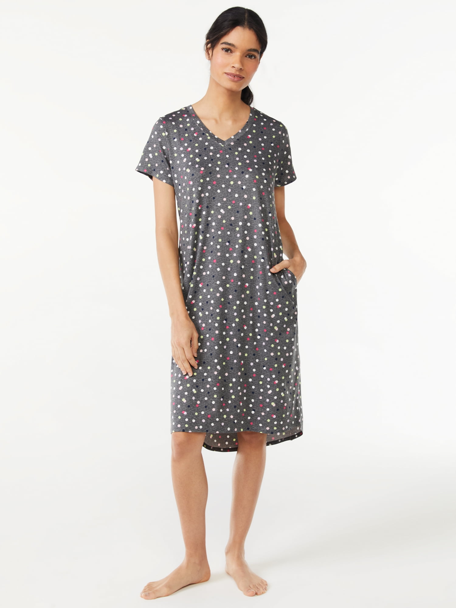 Joyspun Women's Sleep Midi Chemise, Sizes S to 3X - Walmart.com