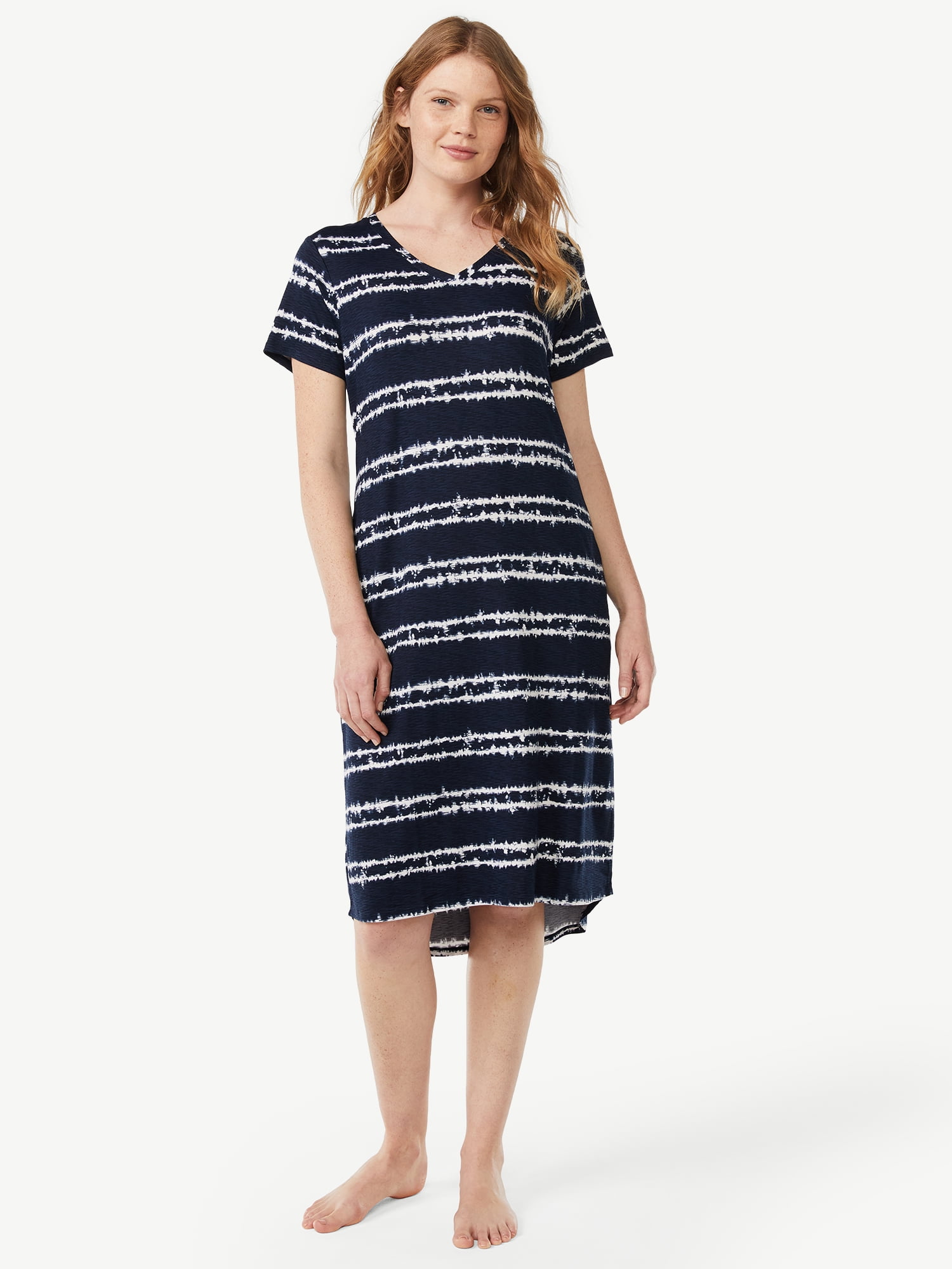 Joyspun Women's Sleep Midi Chemise, Sizes S to 3X - Walmart.com