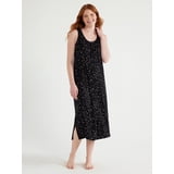 Joyspun Women's Sleeveless Knit Midi Chemise, Sizes S to 4X - Walmart.com