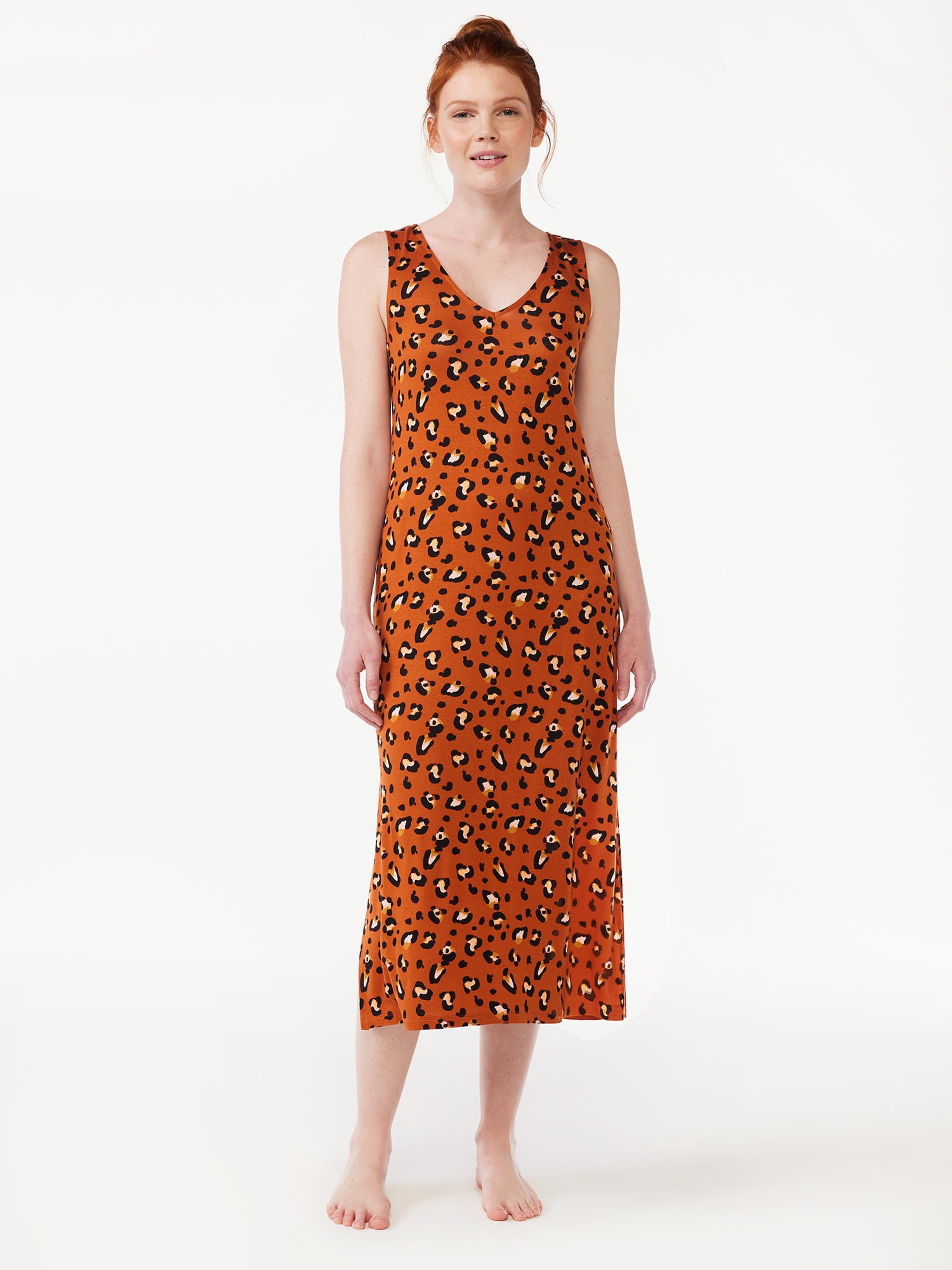 Joyspun Women's Sleeveless Midi Sleep Chemise, Sizes S to 4X - Walmart.com