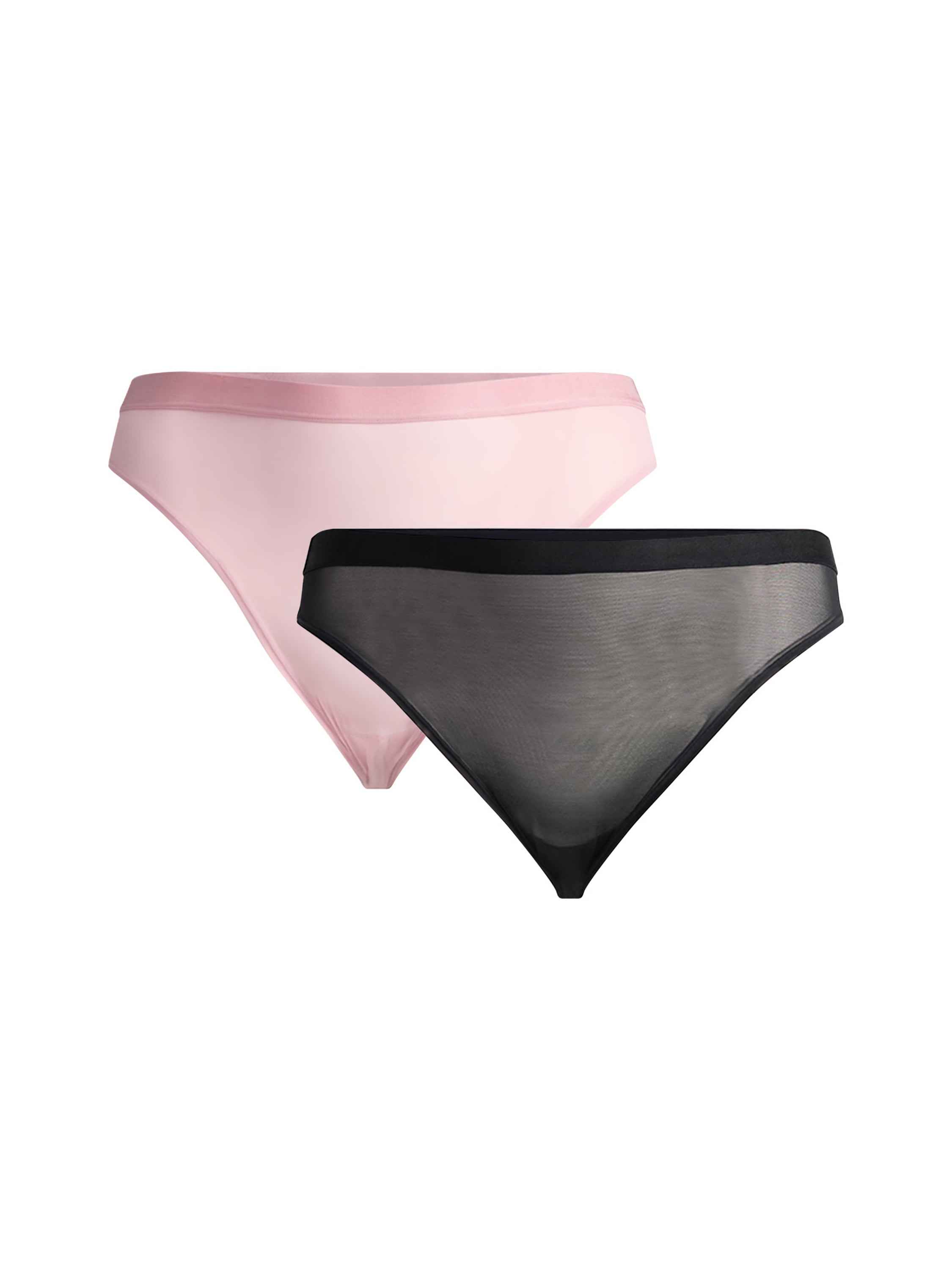 Joyspun Women's Space and Mesh Cheeky Panties, 2-Pack, Sizes XS-3XL ...