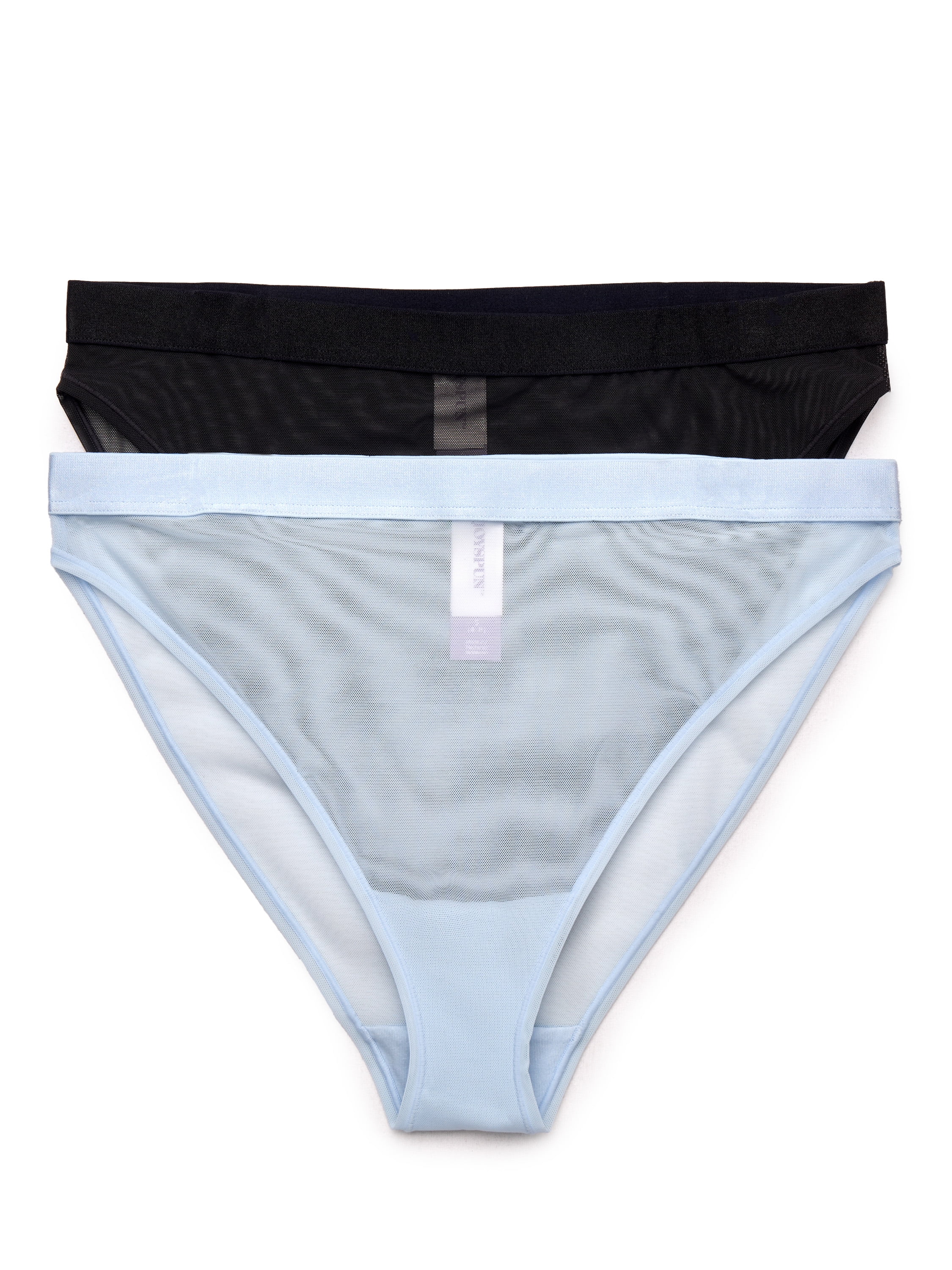 Joyspun Women's Space and Mesh Cheeky Panties, 2-Pack, Sizes XS-3XL ...