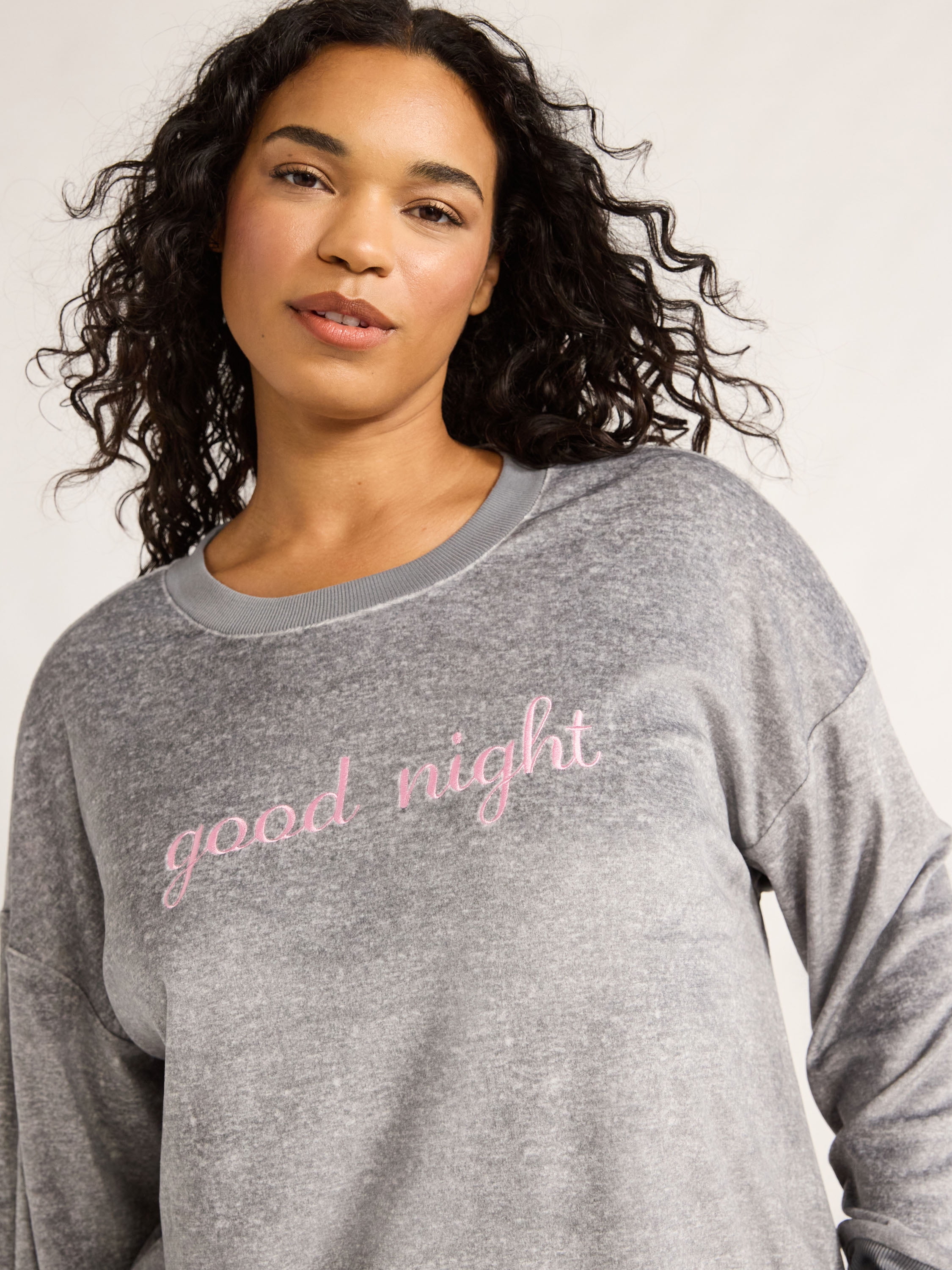 Joyspun Women's Stretch Velour Pajama Set with Socks, 3-Piece, Sizes XS ...