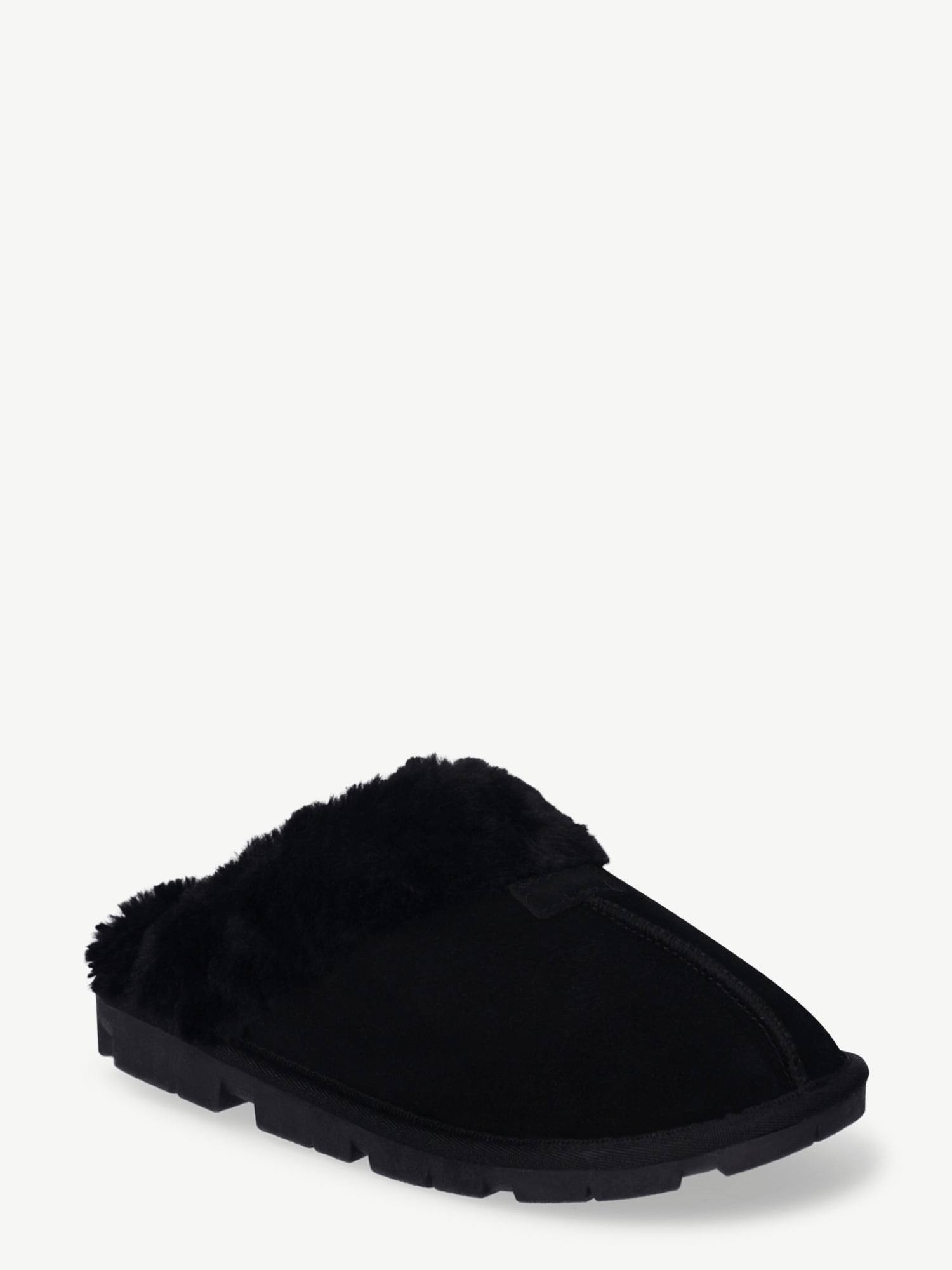 Joyspun Women's Suede Clog Slippers, Sizes 6-11 - Walmart.com