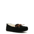 Joyspun Women's Suede Moccasins with Faux Shearling Lining, Sizes 6-11 ...